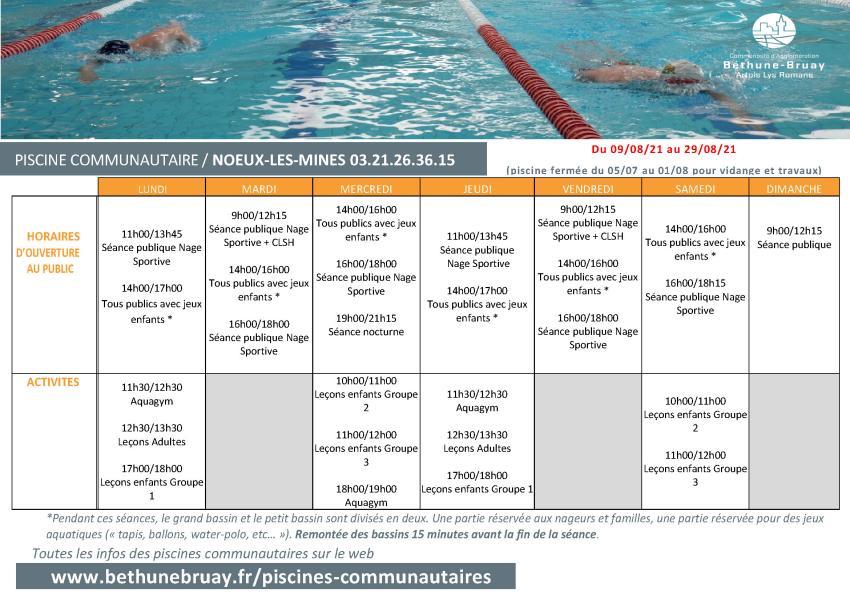Piscines communautaires | Bethune-Bruay.fr